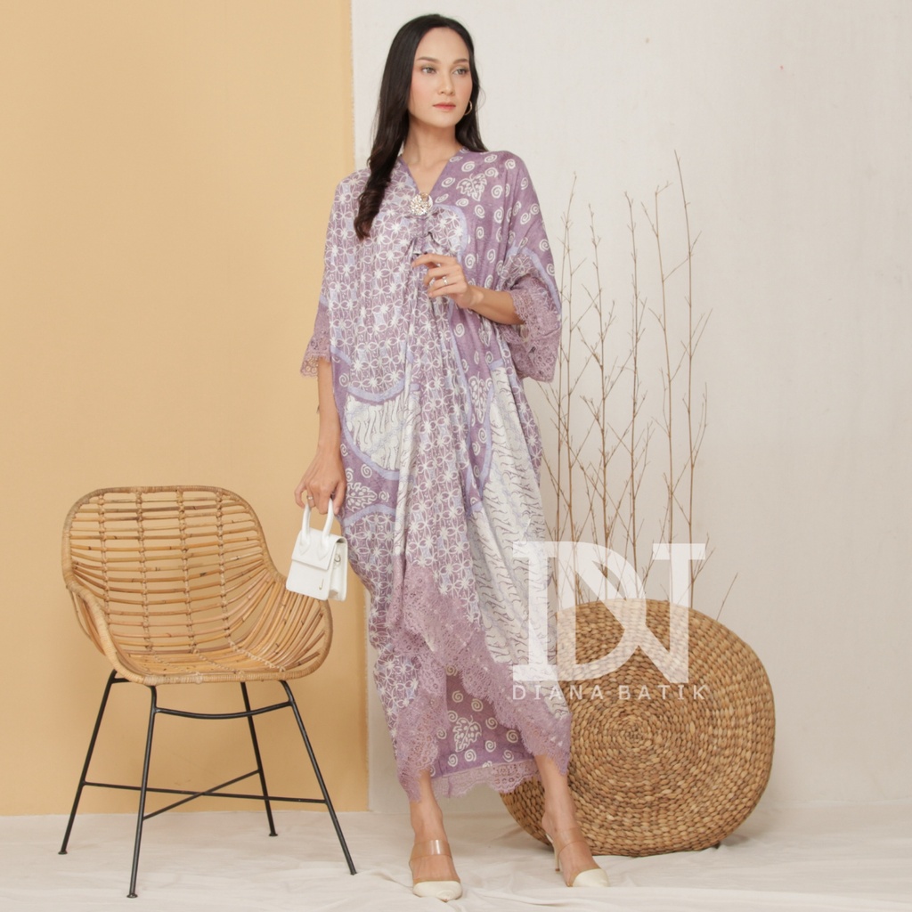Jual PROMO KAFTAN VISCOSE LACE By Diana Batik Trusmi | Shopee Indonesia
