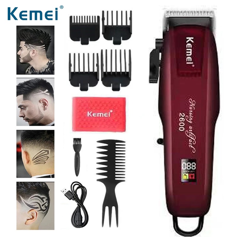 Jual KEMEI - Alat Cukur Rambut KM PG2600 Professional Rechargeable Electric Hair Clipper ...