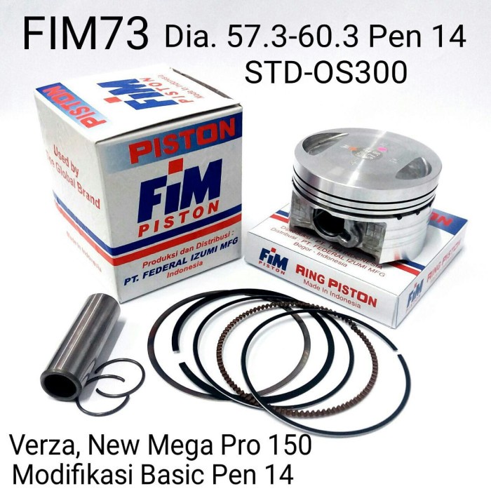 Jual FIM73 PISTON KIT New Megapro / Versa / CRF150 Harian (KRM ...