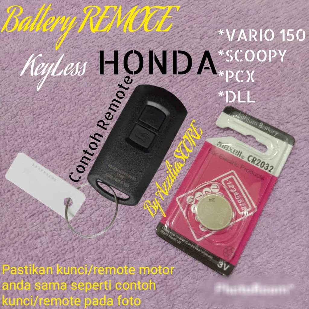 Jual Battery Baterai Batrai Batre Untuk Remote Remot Keyless Motor ...