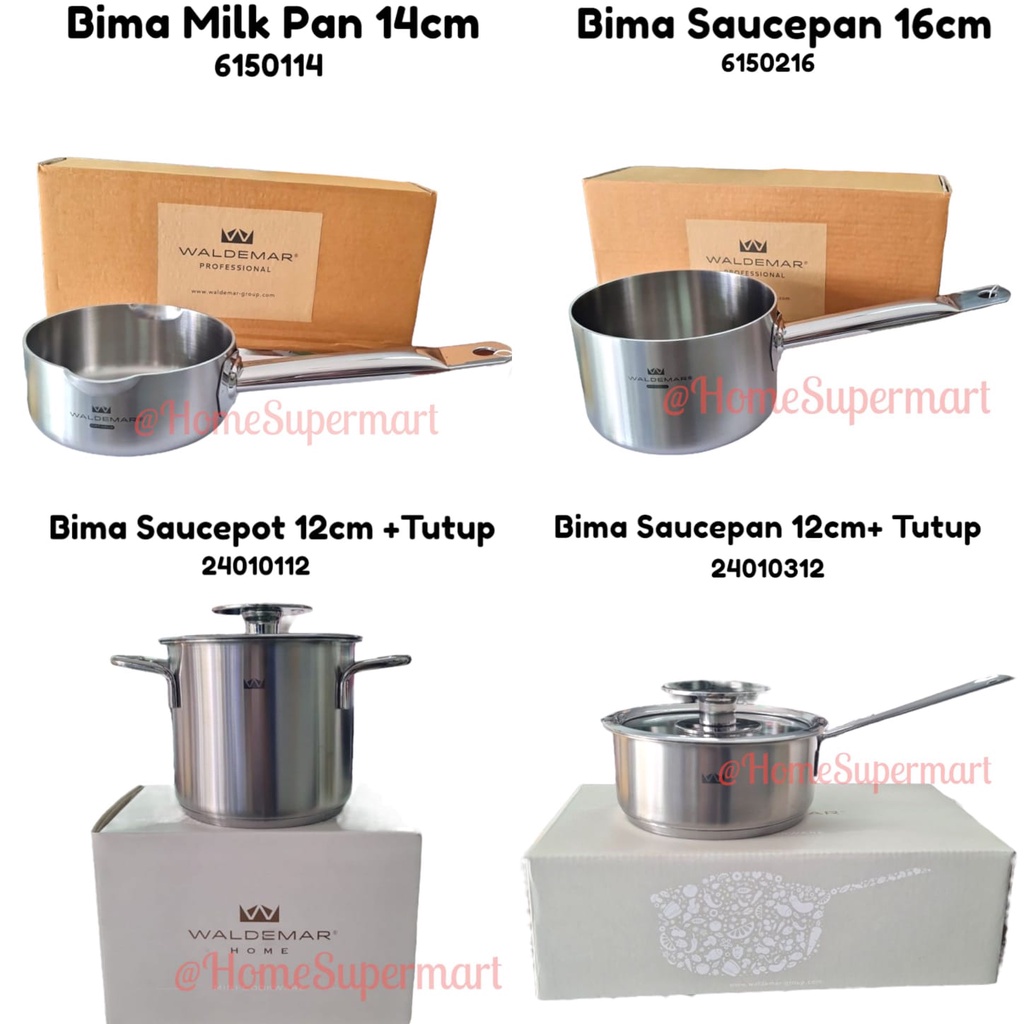Jual Waldemar Bima Sauce Pan Panci Sauce Pot Stainless SUS304 3ply ...