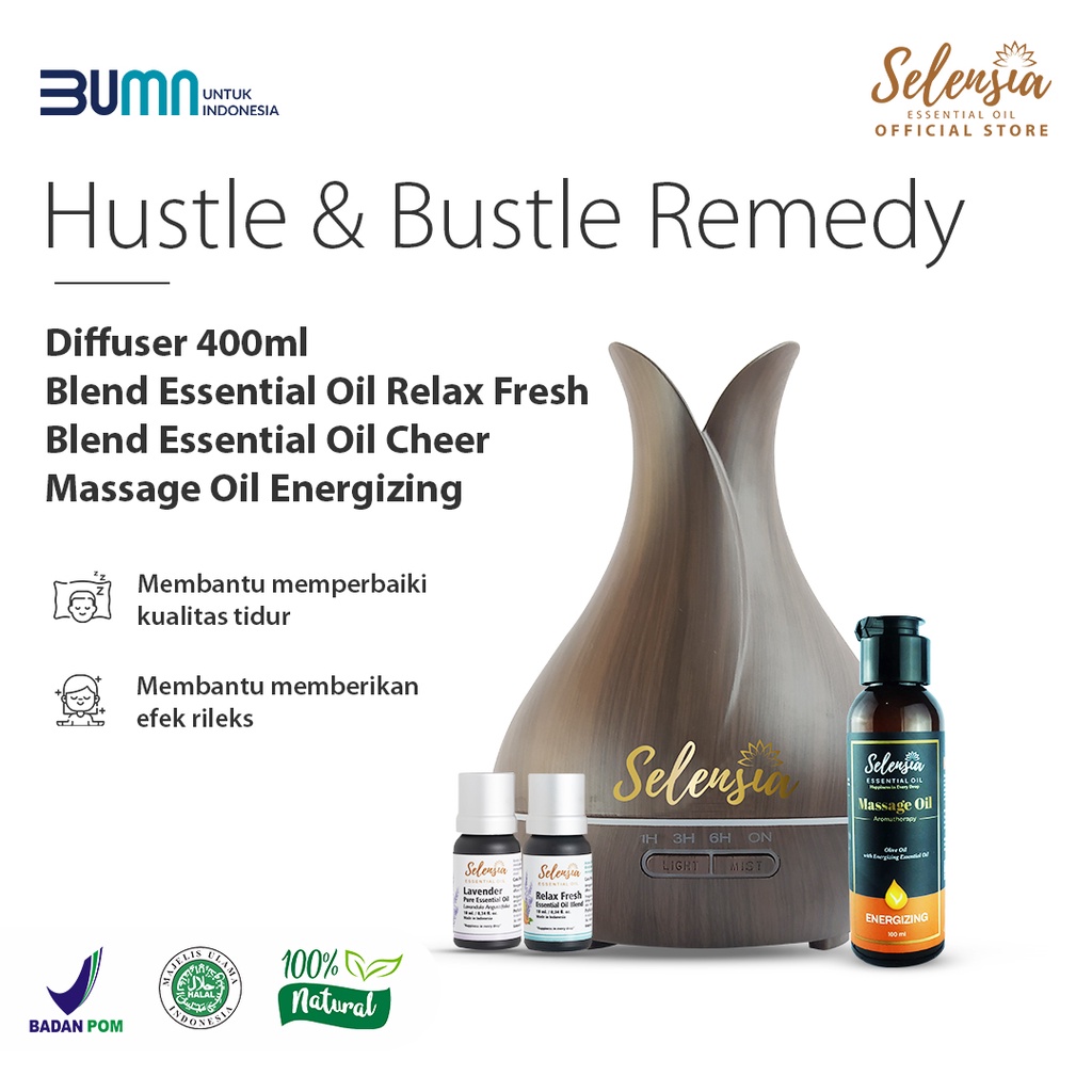 Jual Selensia Essential Oil Relaxation Kit Hustle & Bustle Remedy ...