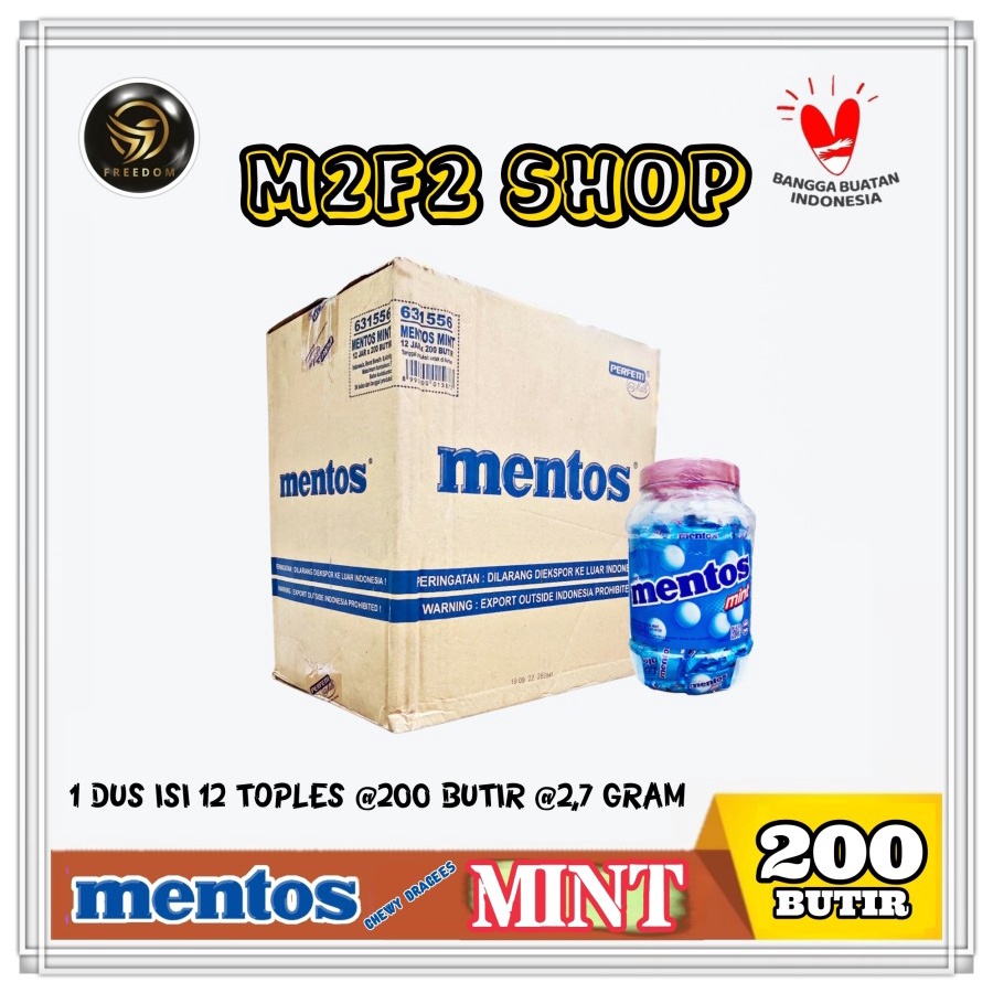 Jual Permen Mentos Mint Chewy Dragees Jar | Toples - 540 gr (Kemasan ...