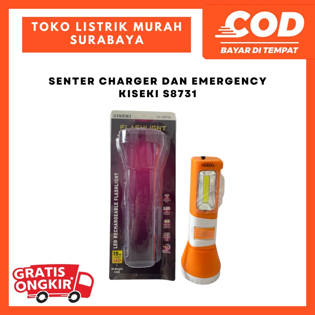 Jual SENTER CHARGER DAN EMERGENCY KISEKI S8731 | Shopee Indonesia
