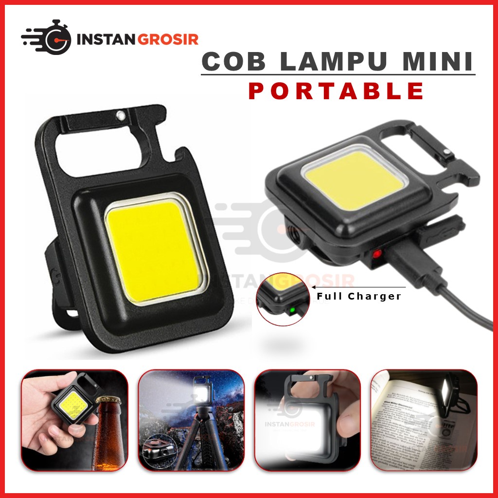 Jual Senter mini super terang COB multifungsi lampu keychain LED Light ...