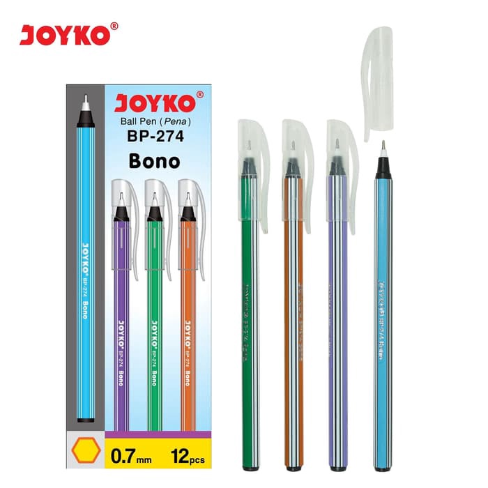 Jual Joyko BP-274 Bono Bolpen 1 Pack / Ball Pen Pulpen Pena 0.7 mm 1 ...