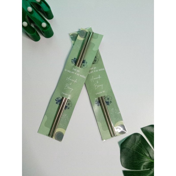 Jual Sumpit stainless/souvenir sumpit /souvenir/gift/bisa request ...
