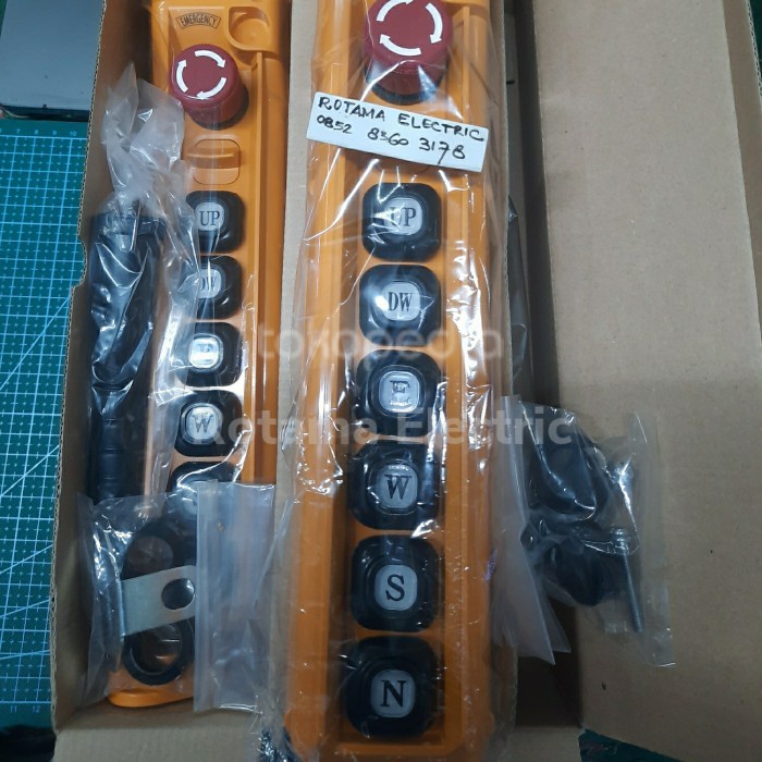 Jual Katrol Pendant Control Hoist Crane Daoble Speed 7 Tombol 6 Tombol ...