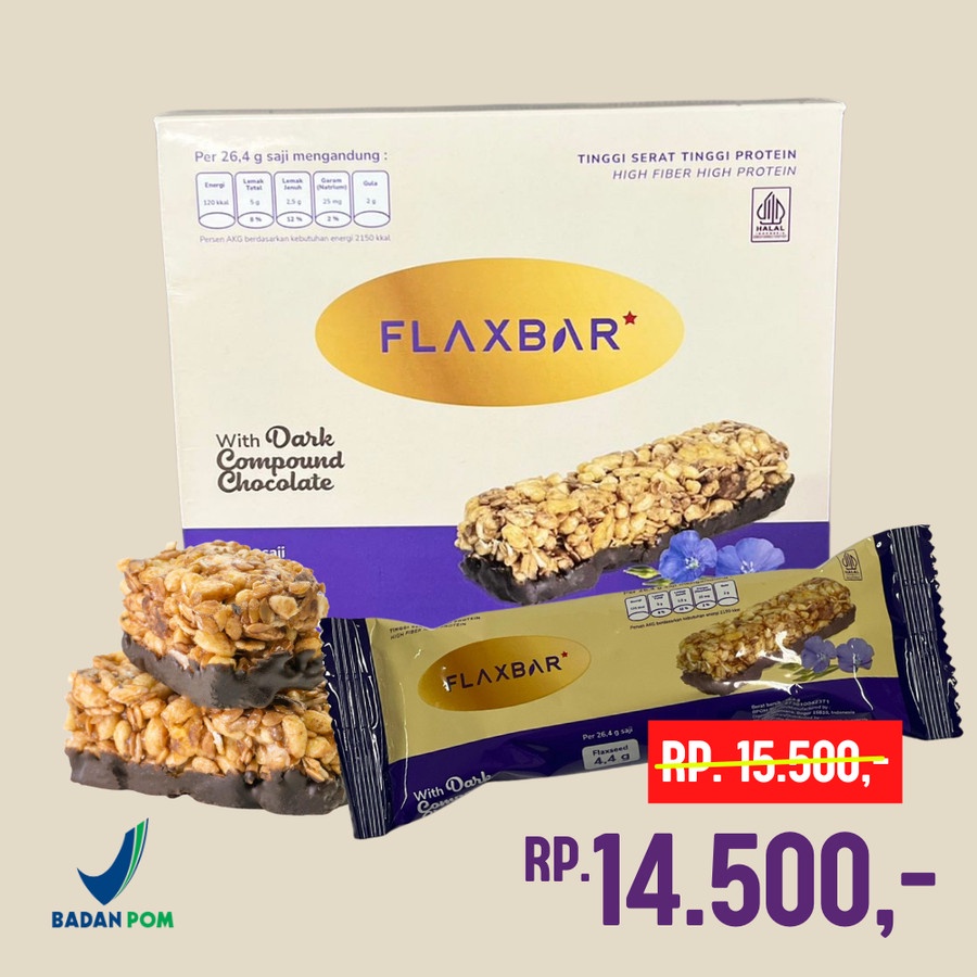 Jual Flaxbar Snack Sehat Flaxseed Multigrain Nut Camilan Rendah Kalori ...