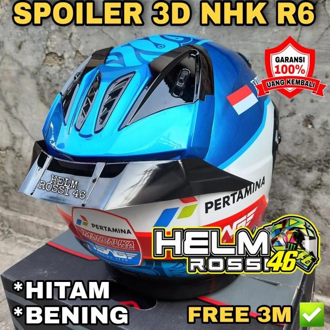 Jual Spoiler NHK R6 3D R6 Hitam Bening Model GPR Pista Sudah Termasuk 3m | Shopee Indonesia