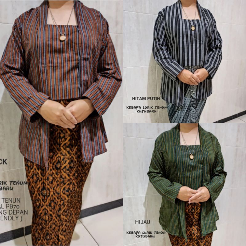Jual Kebaya Lurik Kutubaru Atasan Tradisional Baju Adat Jawa | Shopee Indonesia