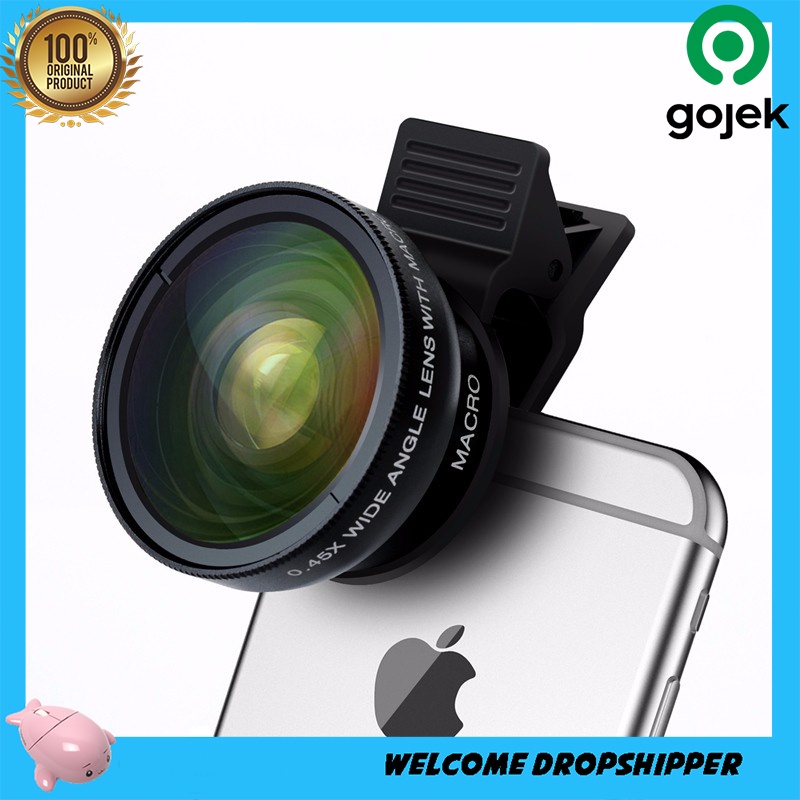 Jual APEXEL Lensa Super Wide Angle 0.45X Macro Smartphone APL-0.45WM | Shopee Indonesia
