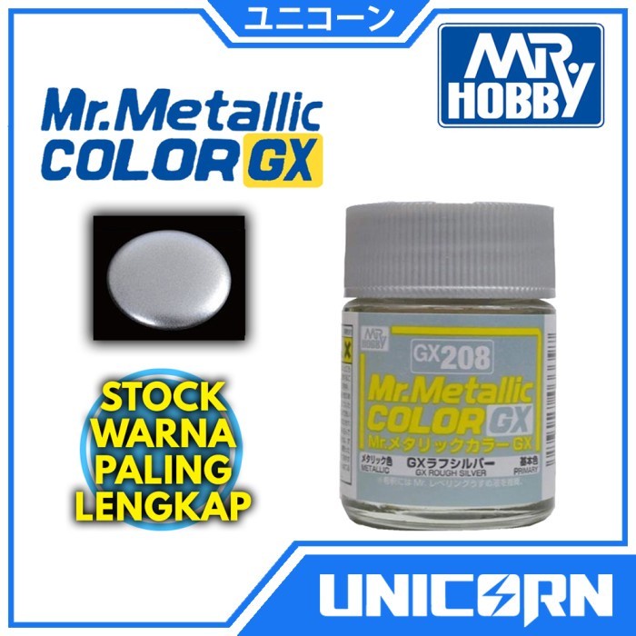 Jual MR METALLIC COLOR GX 208 ROUGH SILVER / MR HOBBY CAT GUNDAM MODEL | Shopee Indonesia