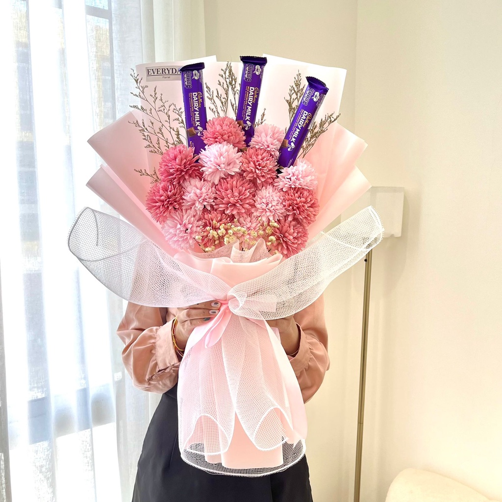 Jual KHUSUS PO VALENTINE Bucket Bunga Artificial PREMIUM / Buket Rose ...
