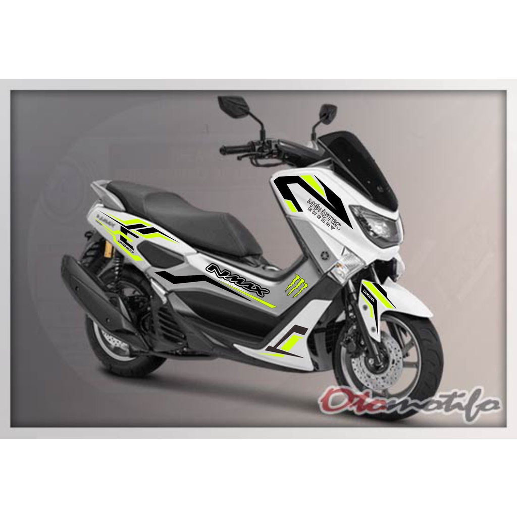 Jual Sticker Nmax Putih warna hitam dan kuning stabilo | Shopee Indonesia