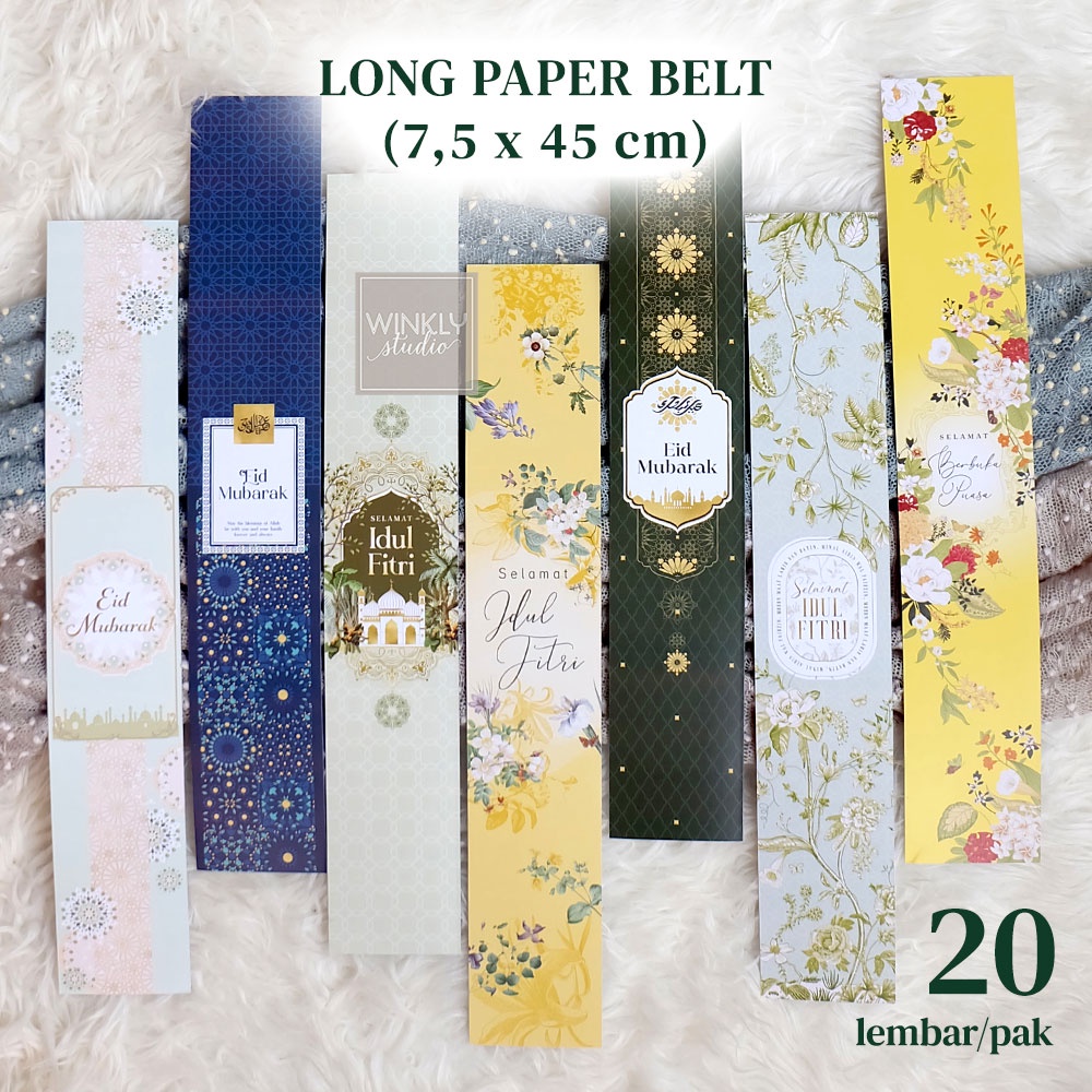 Jual 20pcs LONG Paper BELT Lebaran 2024 / Sabuk Kertas Parcel Idul ...