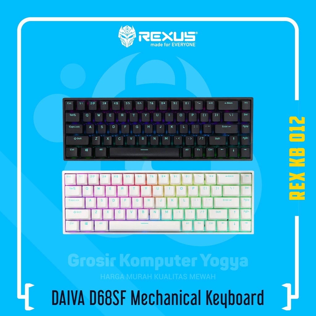 Jual Rexus DAIVA D68SF South-Facing RGB LED Mechanical Gaming Keyboard ...
