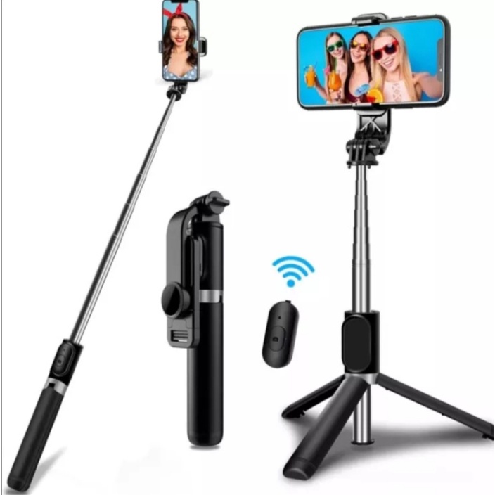 Jual Tripod Tongsis Bluetooth S03/Q07/ K0 / R1/ R1LED 3IN1 Selfie Stick ...