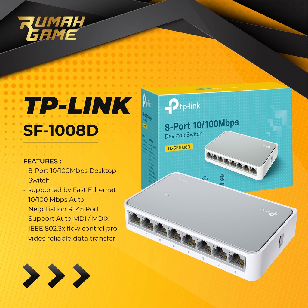 Jual TP-Link TL-SF1008D Switch Hub Lan 8 Port TPlink TL SF1008 | Shopee ...