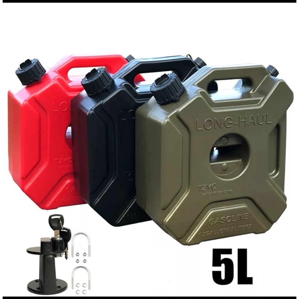 Jual Gasoline Jerry Can Jerigen BBM Tebal HDPE 5 Liter Drigen Bensin ...