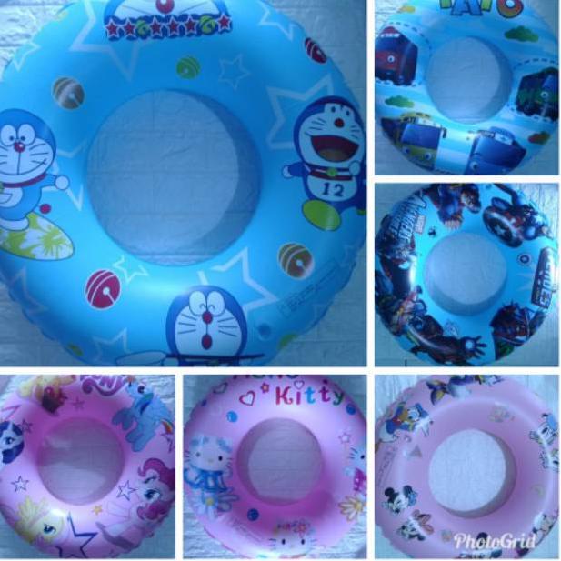 Jual K26 pelampung anak donut donat karakter doraemon pony hello kitty ...