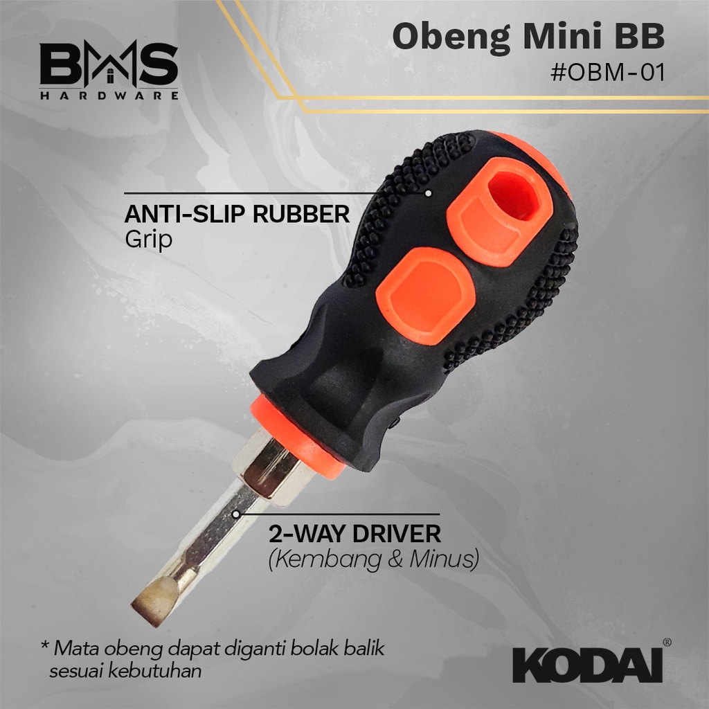 Jual (3 PCS) Obeng Bolak Balik Mini 2,5 Inch KODAI OBM-01 | Shopee ...