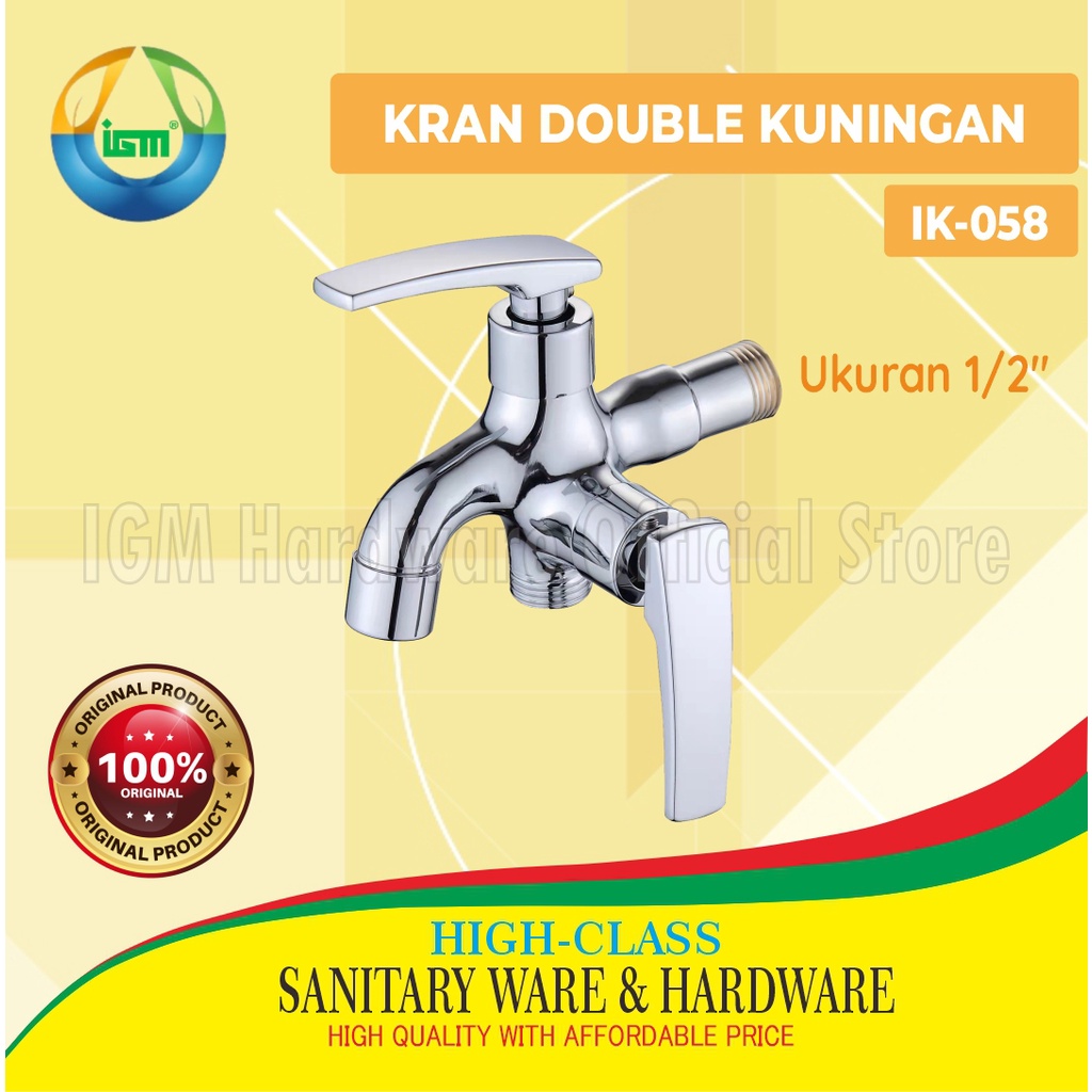 Jual KRAN DOUBLE KUNINGAN IGM IK-058 | Shopee Indonesia