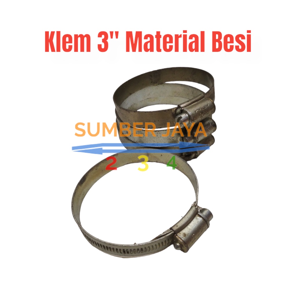 Jual KLEM SELANG/KLEM BESI/PENGIKAT BESI/KLEM PIPA 3 INCH MATERIAL BESI ...
