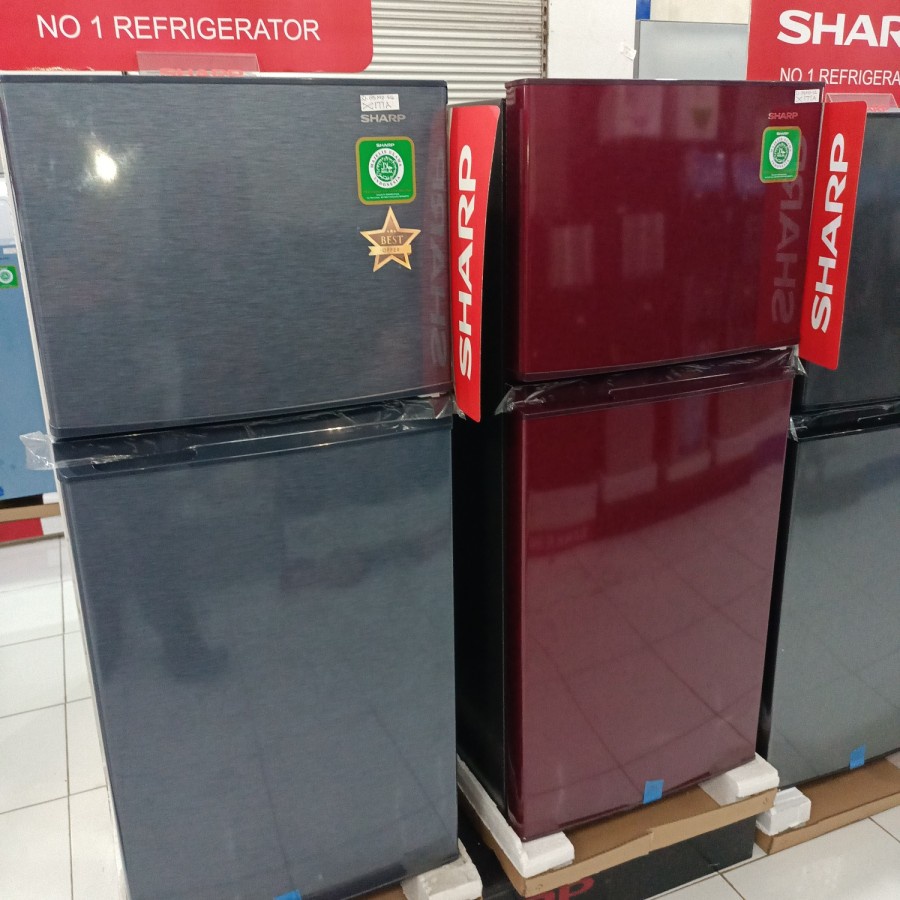 Jual Kulkas 2 Pintu Sharp Sj 197 ND VP/VB Kirey 3 Tanpa Bunga Es Low ...