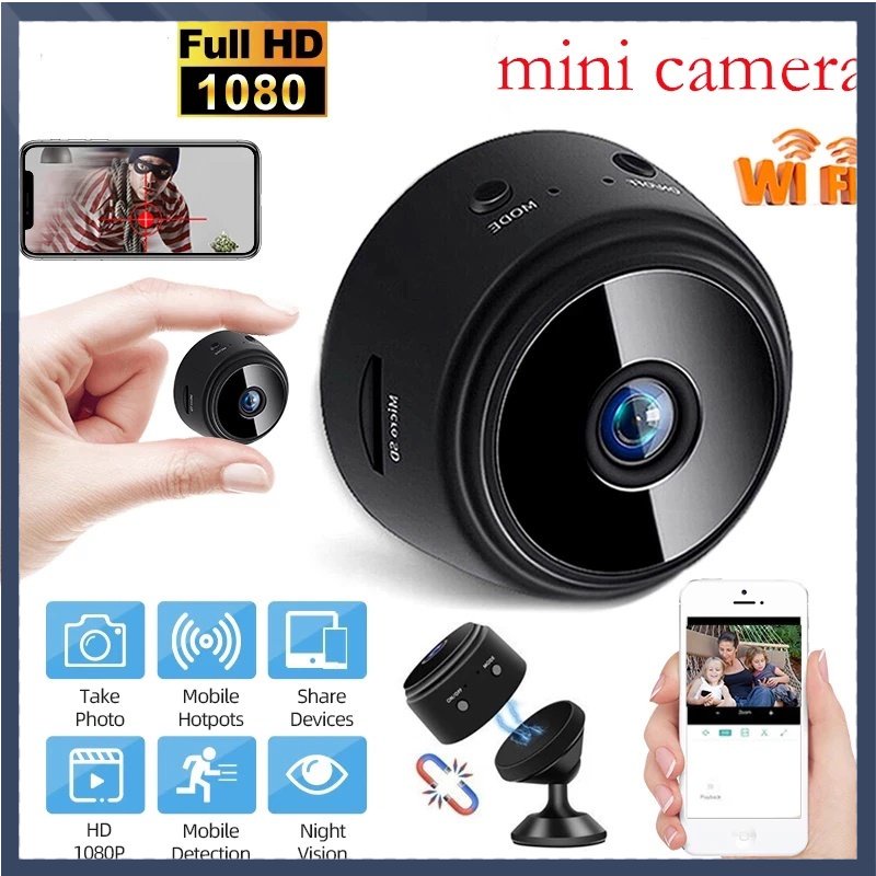 Jual 【COD】A9 Kamera Mini Kamera Wifi 1080p HD Versi Malam Perekam Suara ...