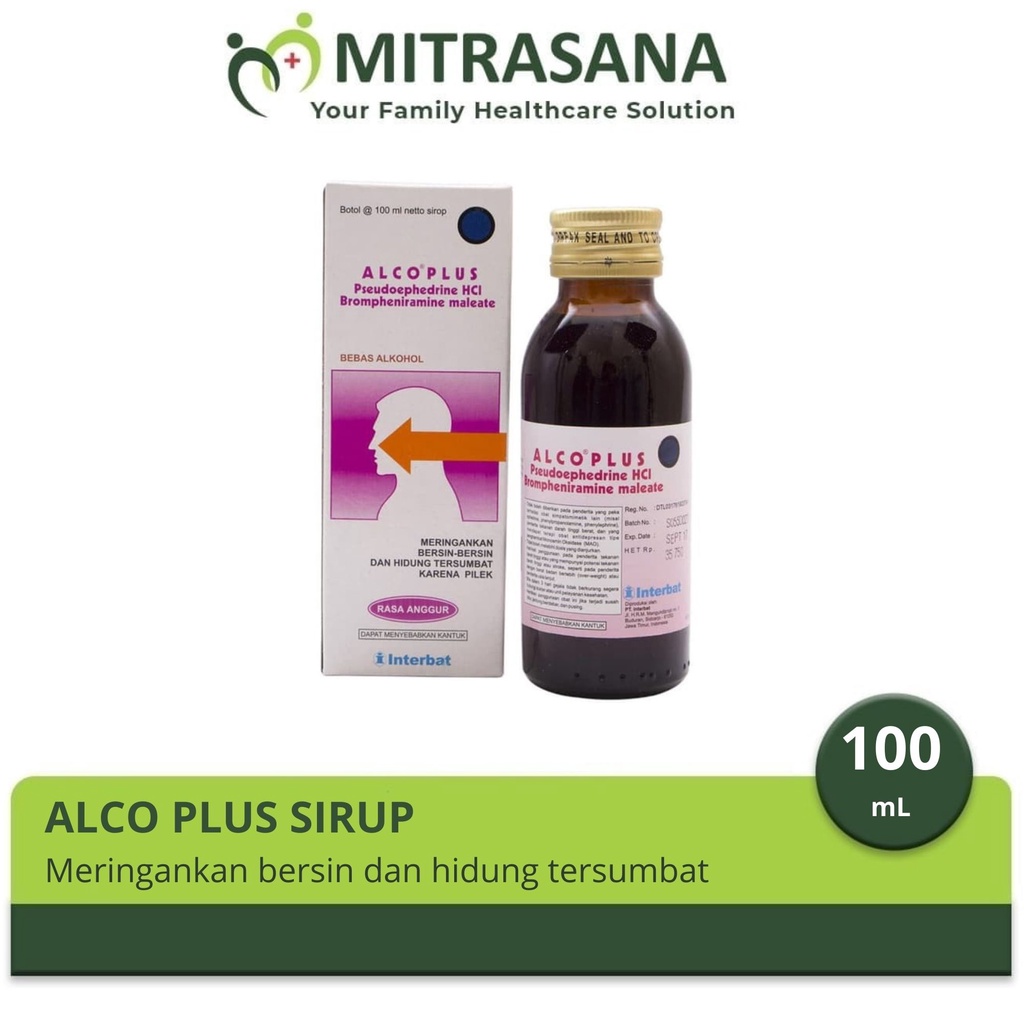 Jual Alco Plus Sirup 100 mL - Meringankan Bersin dan Hidung Tersumbat ...