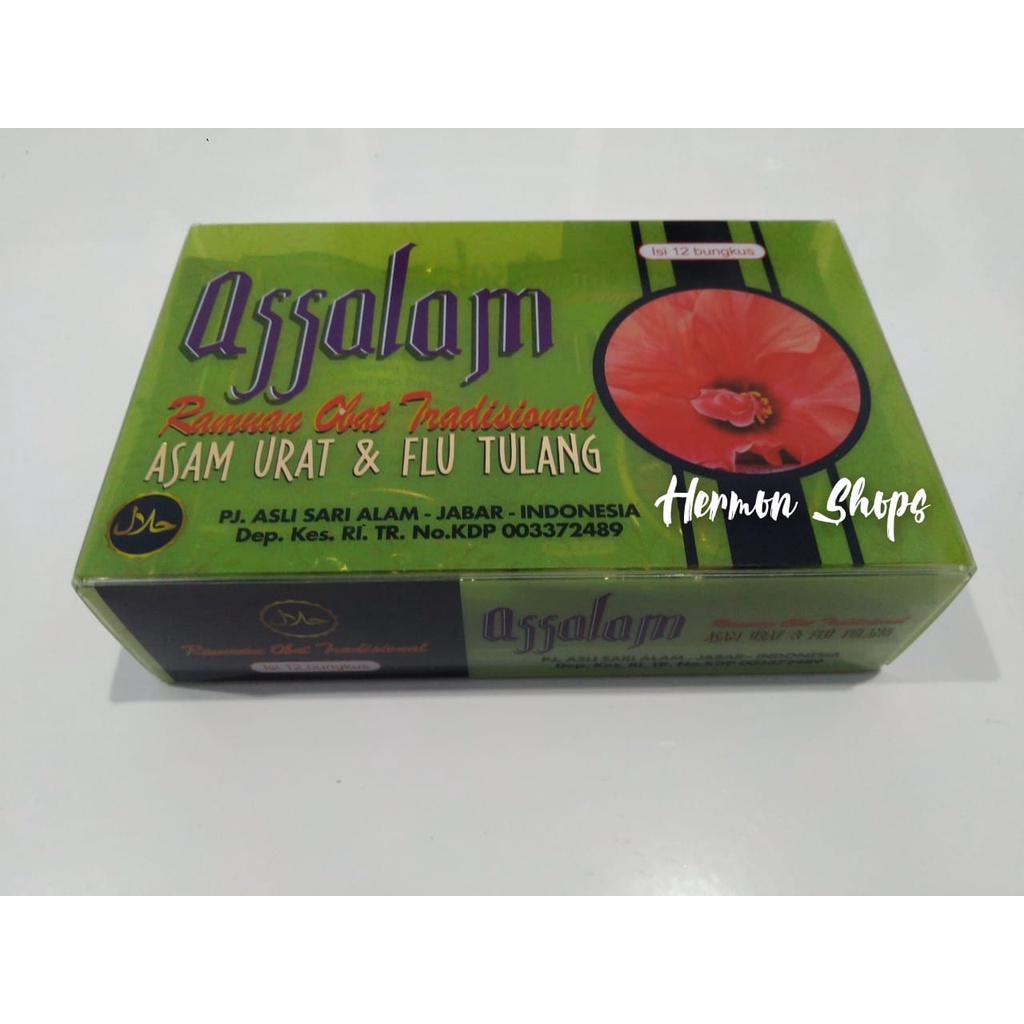 Jual kapsul Asalam Assalam Obat Asam urat dan Flu Tulang Isi 12 Sachet ...