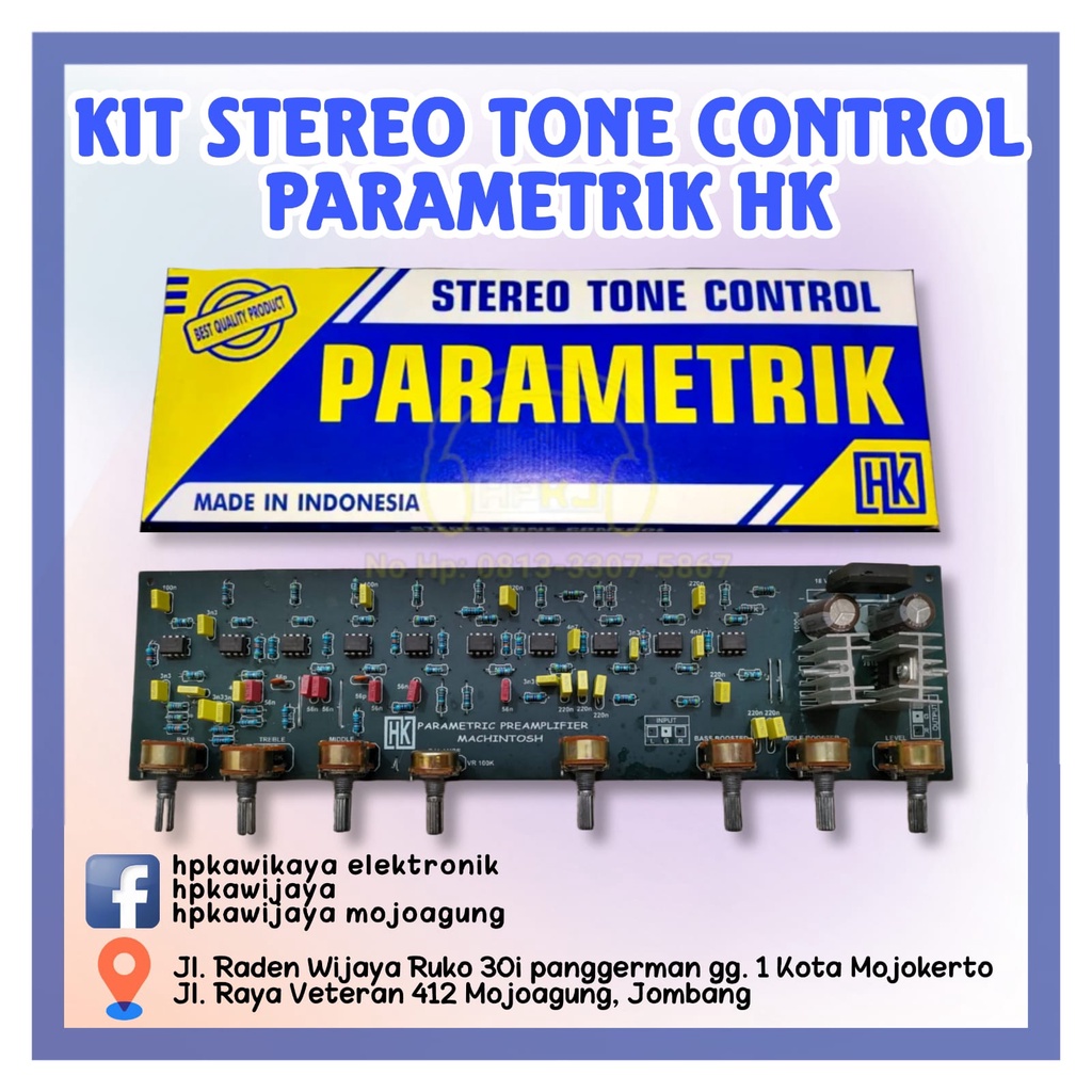 Jual KIT STEREO TONE CONTROL PARAMETRIK HK kit stereo parametrik HK ...