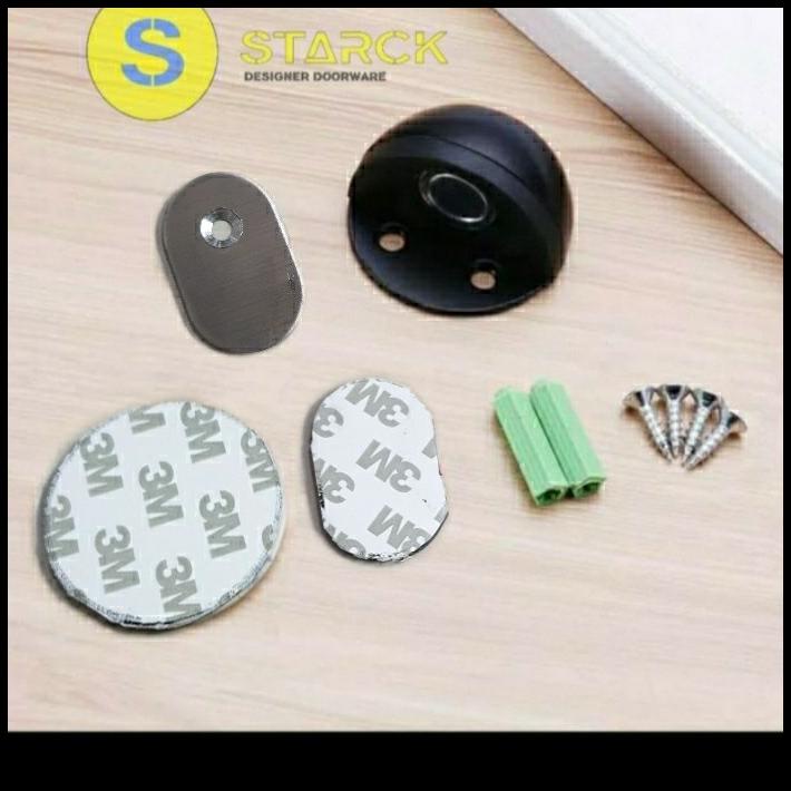 Jual Door Stopper Starck Stainless Keong Hitam Lantai Magnet Penahan ...