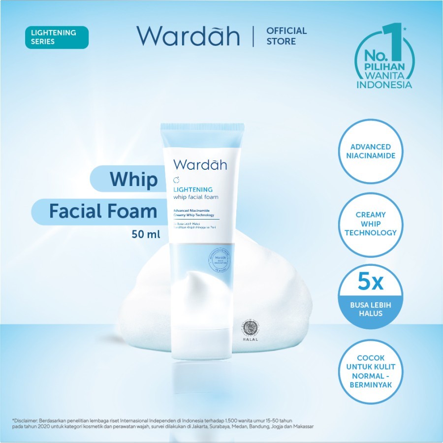 Jual WARDAH Lightening Niacinamide Whip Facial Foam - Facial Wash ...