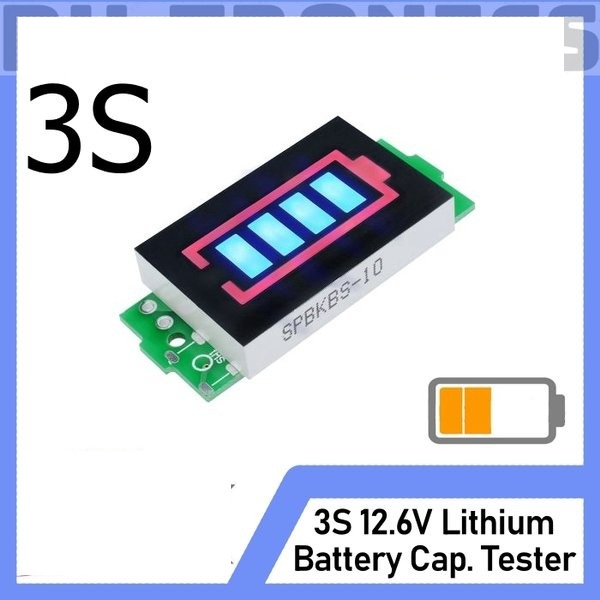 Jual Baterai Indikator 3S 12.6V Lithium Battery Capacity Tester ...
