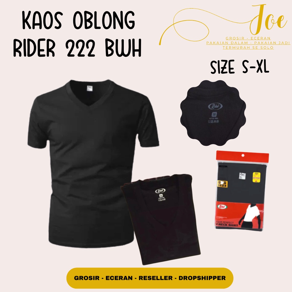 Jual Kaos Blong RIDER R 222 BWH Hitam / Kaus Oblong RIDER 222 Warna ... Jual Kaos Blong RIDER R 222 BWH Hitam / Kaus Oblong RIDER 222 Warna ...