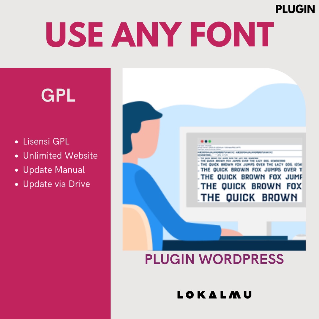 Jual Plugin Use Any Font Unlimited Website GPL | Shopee Indonesia