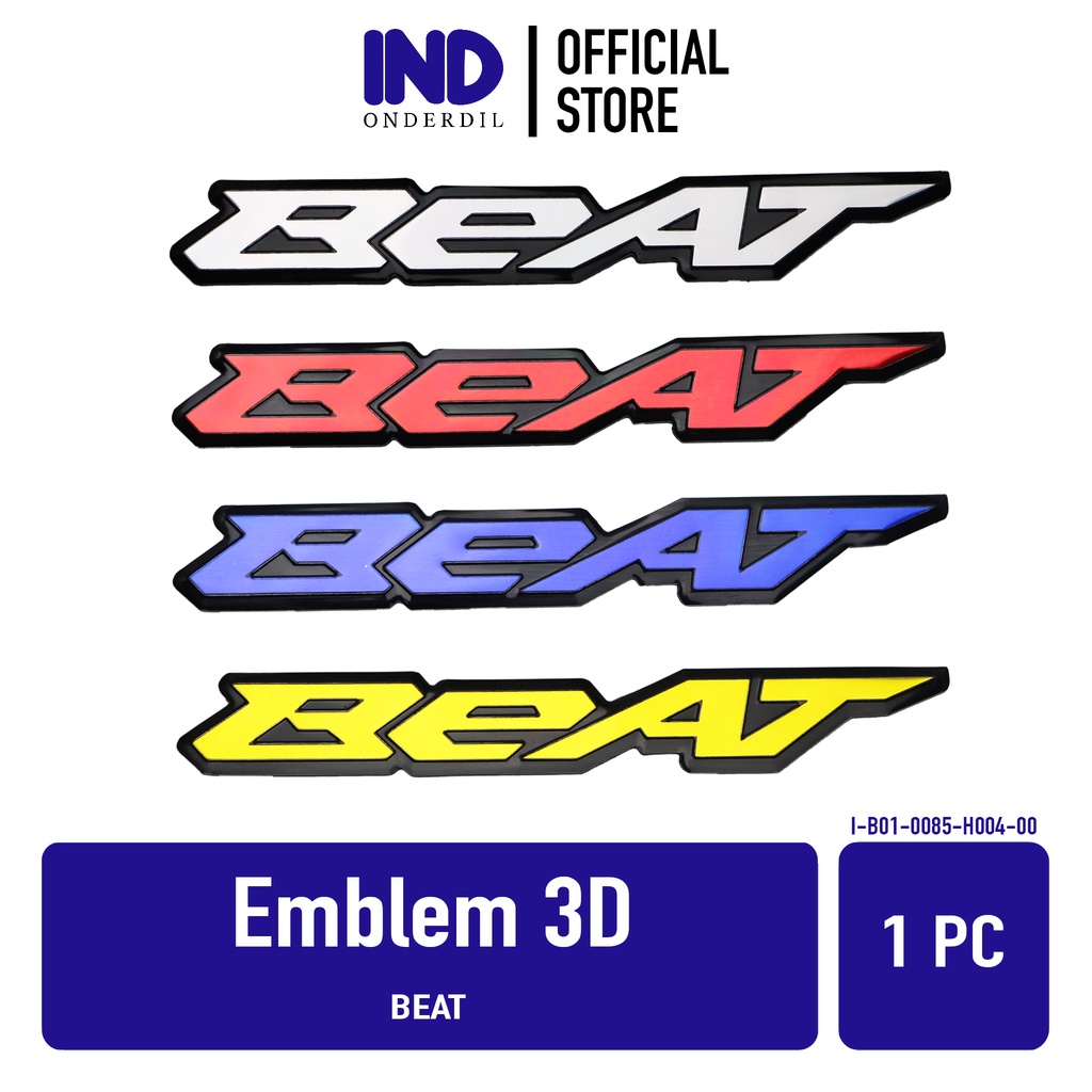 Jual Emblem Logo Honda Beat 3D Timbul Muncul Satuan 1 Pc Biru Emas ...