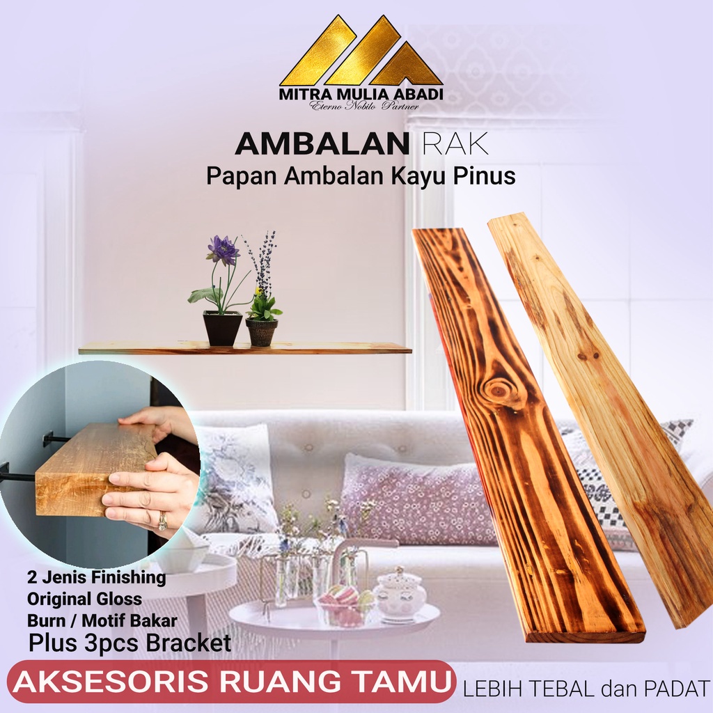Jual Rak Dinding Melayang Ambalan Minimalis bracket Rak Buku Aksesoris ...