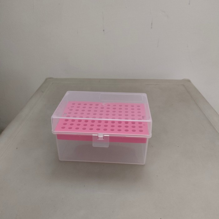 Jual rak yellow tip plastik 96 lubang mikropipet micropipette tip box ...