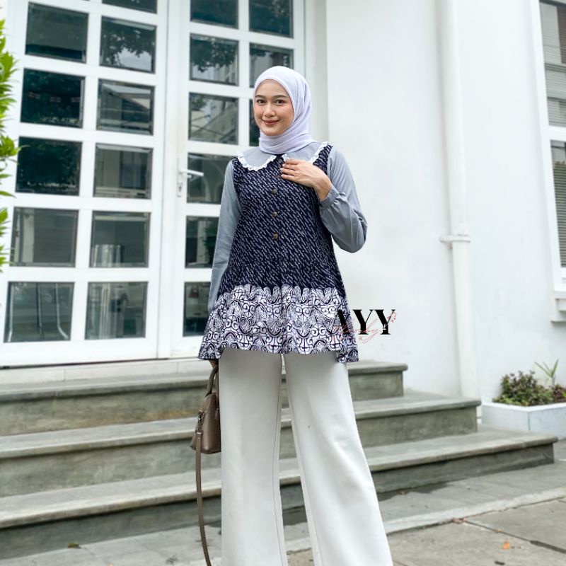 Jual Alina Blouse Batik | Shopee Indonesia