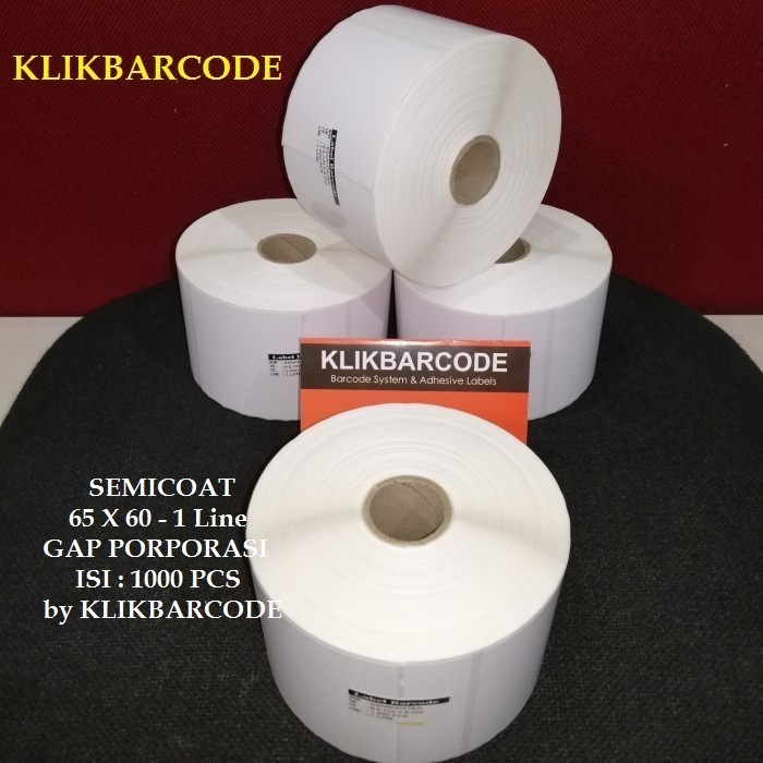 Jual LABEL BARCODE SEMICOATED UKURAN 65 X 60 1 LINE GAP CORE 1" - LABEL 65X60 - 1000 | Shopee ...