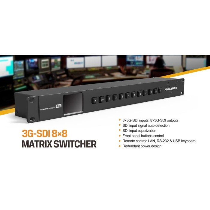 Jual AVMATRIX 3G-SDI MATRIX 8X8 - 8 SDI IN 8 SDI OUT ROUTING DUPLICATE ...