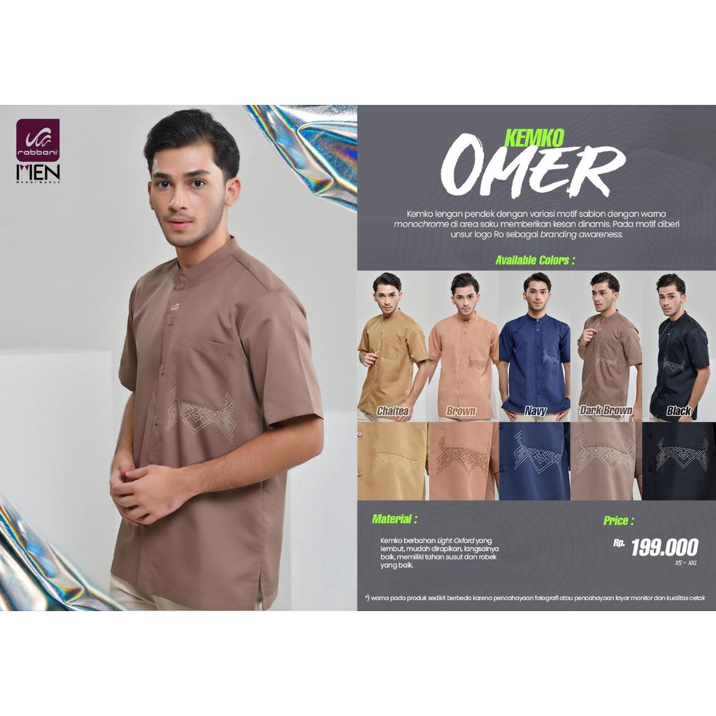 Jual NEDNED-BAJU KOKO LENGAN PENDEK KEMKO OMER PDK RABBANI ORI | Shopee ...