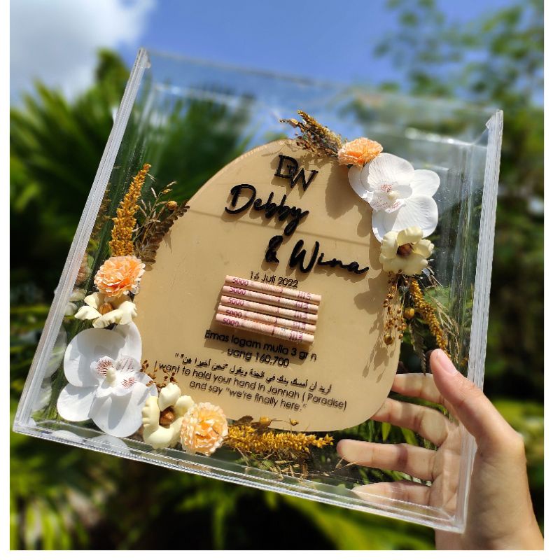 Jual Mahar Pernikahan Full Akrilik ukuran 25x25cm | Shopee Indonesia