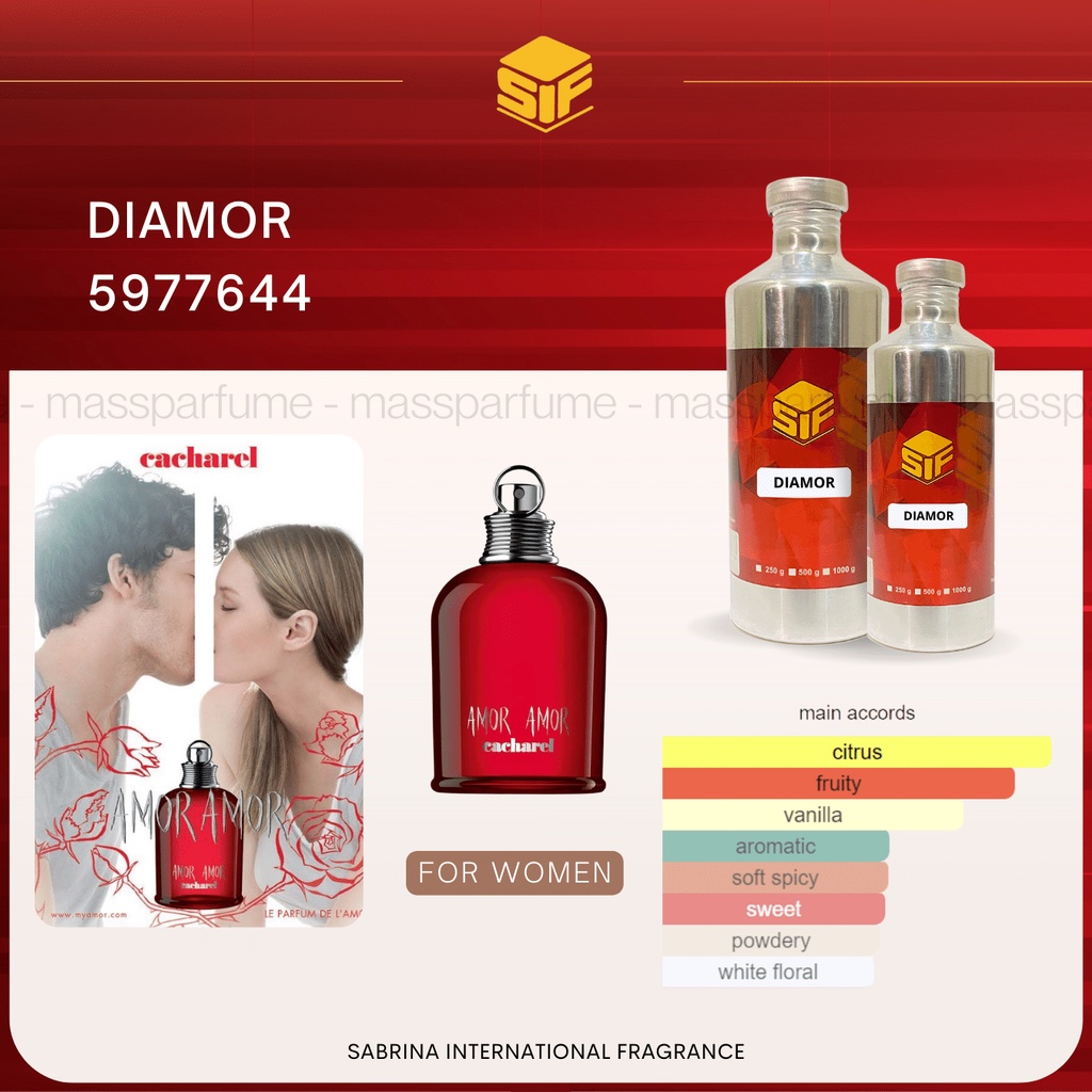 Jual Bibit Parfum SIF DIAMOR / AMOR AMOR by SIF 100ML | 250ML | 500ML ...