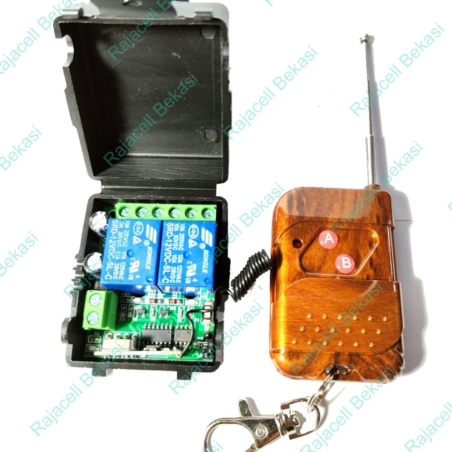 Jual Relay Module Remote Control 2ch 12V Wireless Switch RF 433Mhz ...