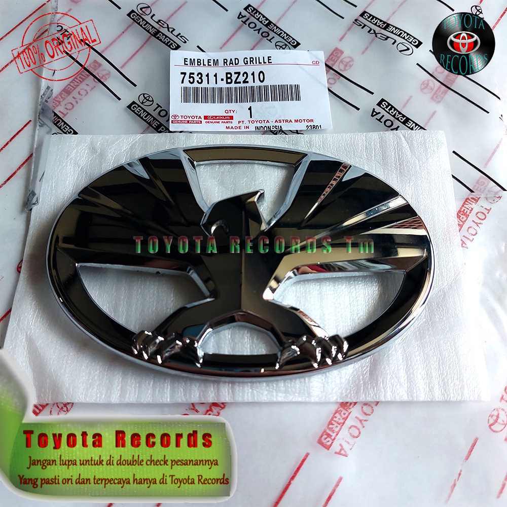Jual Emblem Logo Eagle Kap Mesin Agya Original Toyota 75311-BZ210 ...
