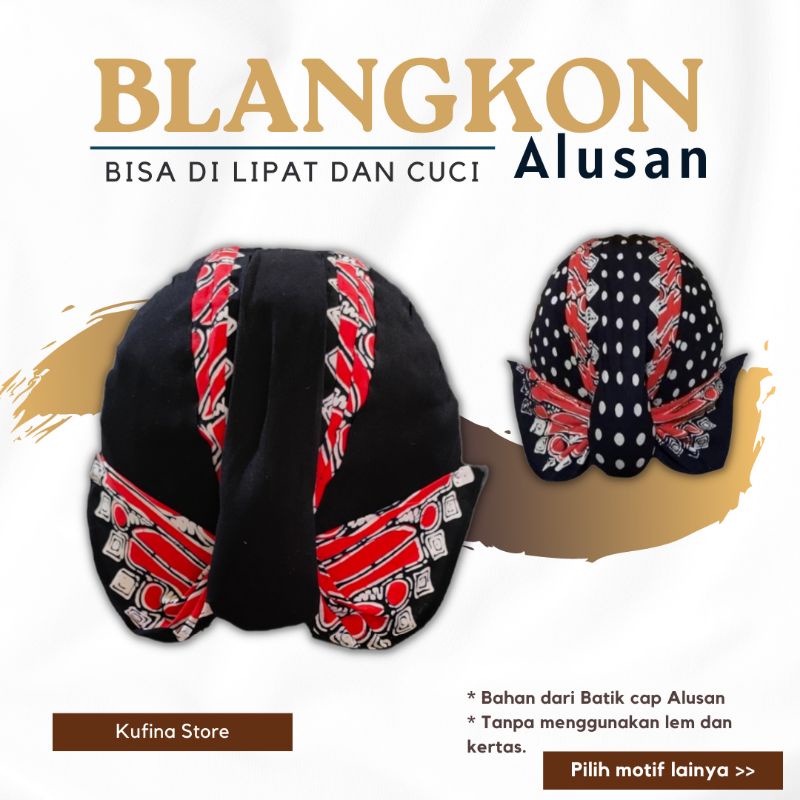 Jual Blangkon Alusan full kain cuci lipat | Shopee Indonesia